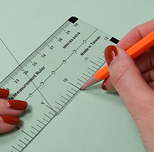 LEARNING ADVANTAGE-7752 Angle Measurement Ruler - Clear, Flexible and Adjustable Geometry Measuring Tool - Measure Angles to 360 Degrees and Lines to 12"