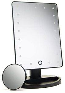 absolutely luvly natural daylight lighted makeup mirror/vanity mirror with touch screen dimming,detachable 10x magnification spot mirror