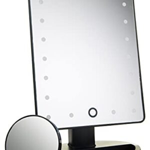 Absolutely Luvly Natural Daylight Lighted Makeup Mirror/Vanity Mirror with Touch Screen Dimming,Detachable 10X Magnification Spot Mirror