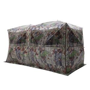 barronett blinds be650bw beast pop up portable 6 person hunting blind, bloodtrail backwoods camo