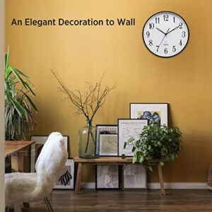 DreamSky 13.5 Inches Extra Large Wall Clock for Living Room Decor - Non-Ticking Big Silent Wall Clocks Battery Operated for Kitchen Bedroom Office Classroom Easy to Read