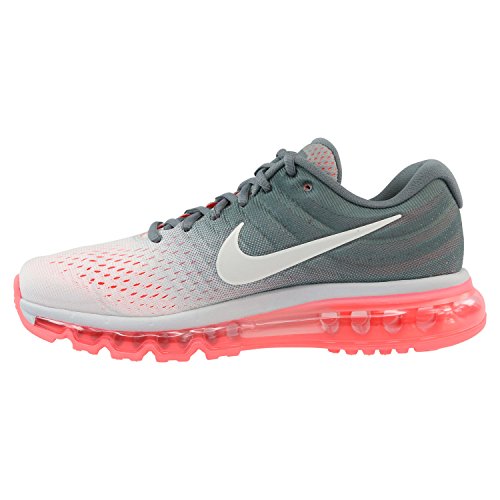 Nike Women's Air Max 2017 Running Shoe Pure Platinum/White-Cool Grey-HOT Lava 11.0