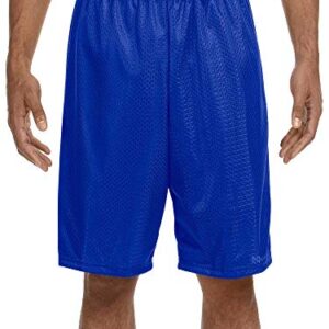 Hat and Beyond Mens Lightweight Basic Mesh Solid Basketball Jersey Workout Fitness Gym Shorts (4X-Large, 1ihb01_Royal Blue)