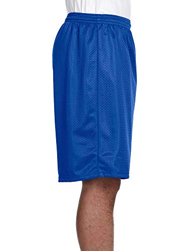 Hat and Beyond Mens Lightweight Basic Mesh Solid Basketball Jersey Workout Fitness Gym Shorts (4X-Large, 1ihb01_Royal Blue)