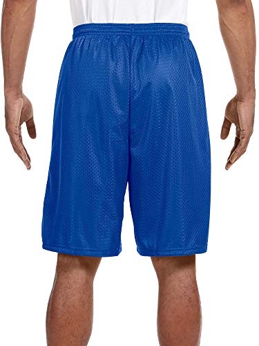 Hat and Beyond Mens Lightweight Basic Mesh Solid Basketball Jersey Workout Fitness Gym Shorts (4X-Large, 1ihb01_Royal Blue)