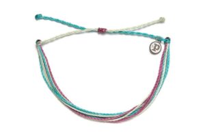 pura vida good vibes bracelet - 100% waterproof, wax-coated - with iron-coated copper charm