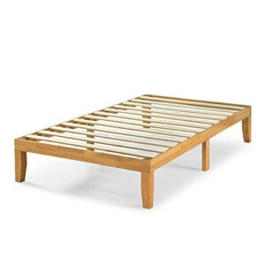 ZINUS Moiz Wood Platform Bed Frame / Wood Slat Support / No Box Spring Needed / Easy Assembly, Natural, Twin