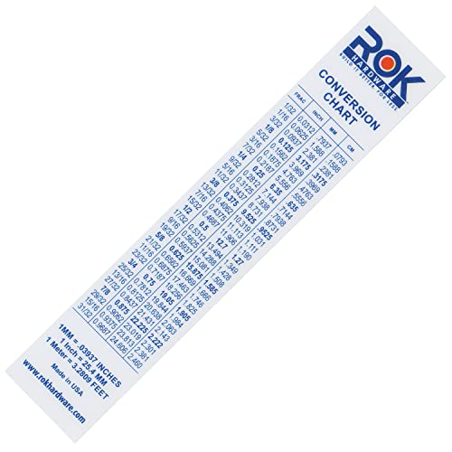 Rok Hardware Measuring Plastic Flexi 6" Easy Read 15 cm English Metric 150 mm Ruler Converter, ROKRULER