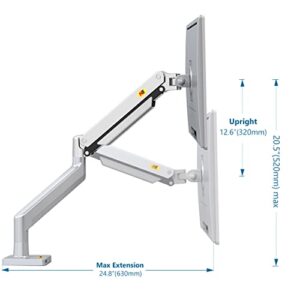 NB North Bayou Monitor Arm Ultra Wide Full Motion Swivel Monitor Mount for 22''-40'' Monitors with Load Capacity from 4.4 to 30lbs Height Adjustable Monitor Stand G40-S (Sliver)