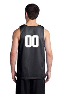 custom basketball jersey - numbers only (large, black)