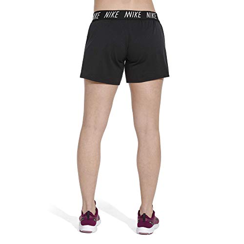 Nike Women's Dry Training Shorts, Sweat-Wicking Running Shorts Women Need for High Intensity Comfort, Black/White, L