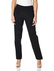 briggs new york women's super stretch millennium welt pocket pull on career pant, black, 16