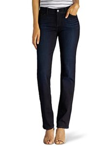 lee women's ultra lux comfort with flex motion straight leg jean niagara 12 long