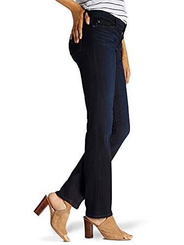 Lee Women's Ultra Lux Comfort with Flex Motion Straight Leg Jean Niagara 12 Long