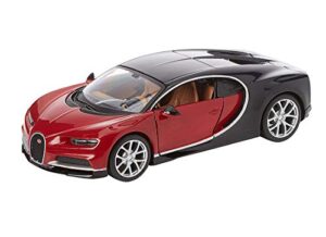 maisto 1:24 assembly line bugatti chiron - red/black