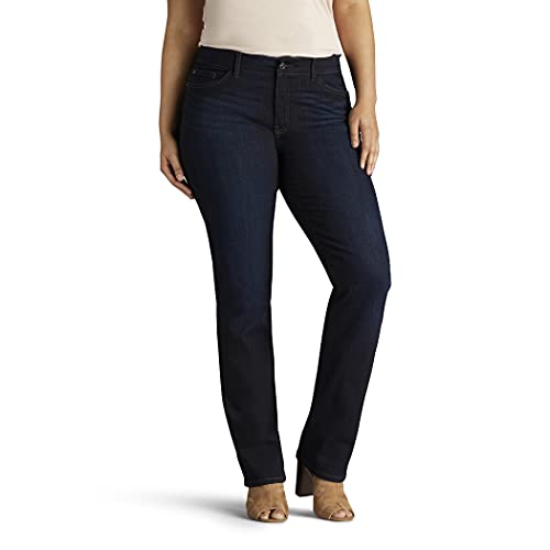 Lee Women's Plus Size Ultra Lux Comfort with Flex Motion Straight Leg Jean Niagara 20W Medium