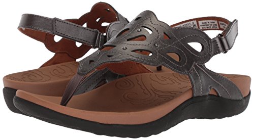 Rockport Women's Ridge Sling Sandal, Pewter, 11 M US