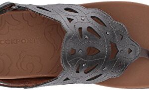 Rockport Women's Ridge Sling Sandal, Pewter, 11 M US