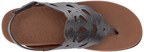 Rockport Women's Ridge Sling Sandal, Pewter, 11 M US