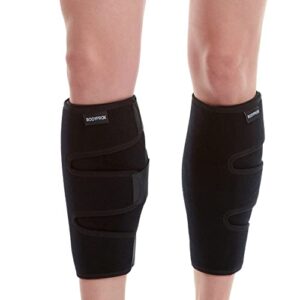 bodyprox calf support brace 2 pack, adjustable shin splint compression calf wrap