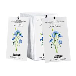 myaro 12 packs linen scented sachets for drawer and closet, long-lasting sachets bags air freshener fresh scents, potpourri bags home fragrance sachet for lover