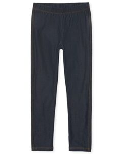 the children's place big girls' leggings 3/4 pant, trueindigo 0269, m (7/8)