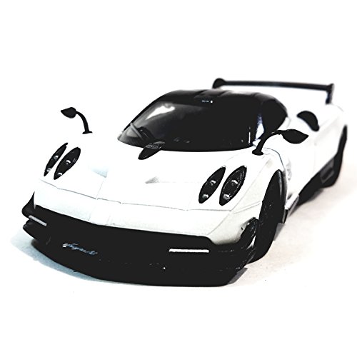 KiNSMART 2016 Pagani Huayra White 5" 1:38 Scale Die Cast Metal Model Toy Car w/Pullback Action