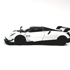 KiNSMART 2016 Pagani Huayra White 5" 1:38 Scale Die Cast Metal Model Toy Car w/Pullback Action