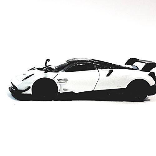 KiNSMART 2016 Pagani Huayra White 5" 1:38 Scale Die Cast Metal Model Toy Car w/Pullback Action