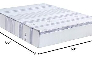 Vibe Gel Memory Foam Mattress, 12-Inch CertiPUR-US Certified Bed-in-a-Box, Queen, White