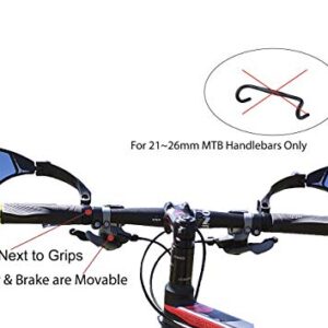 Hafny NEW Handlebar Bike Mirror, HD,Blast-resistant, Glass Lens, HF-MR095 (Anti-glare left)