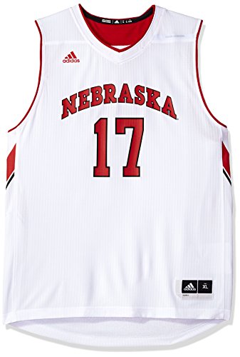 NCAA Nebraska Cornhuskers Adult Men Replica Basketball Jersey Large,White