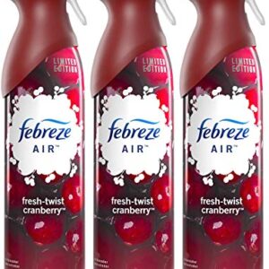 Febreze 037000988854 Air Freshener Spray-Limited Edition-Winter Collection 2017-Fresh-Twist Cranberry-Net Wt. 8.8 OZ (250 g) Per Bottle B, 8.8 Ounce (Pack of 3)