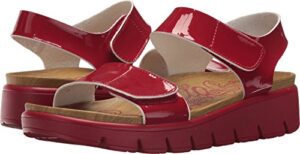 alegria playa womens sandal duo red patent 6 m us