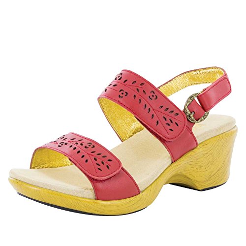 Alegria Women's "Romi" Wedge Sandal-Red Butter-42 EU (11.5-12 US)