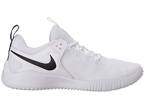 Nike Womens Zoom Hyperace 2 Volleyball Shoe (White/Black, Numeric_12)