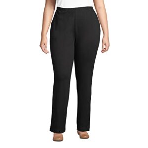 lands' end women s sport knit pants black regular medium