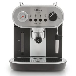 gaggia carezza de luxe espresso machine, 47oz, silver