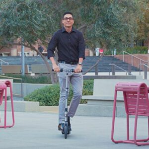 Razor E Prime Adult Electric Scooter - Up to 15 mph, 8" Airless Flat-free Tires, Rear Wheel Drive, 250W Brushless Hub Motor, Lightweight Aluminum Frame, Anti-Rattle System, Foldable