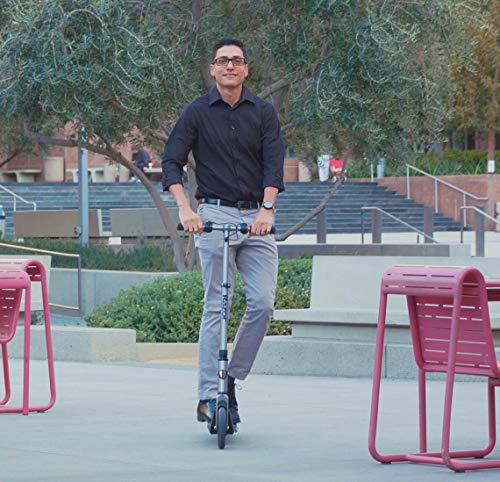 Razor E Prime Adult Electric Scooter - Up to 15 mph, 8" Airless Flat-free Tires, Rear Wheel Drive, 250W Brushless Hub Motor, Lightweight Aluminum Frame, Anti-Rattle System, Foldable