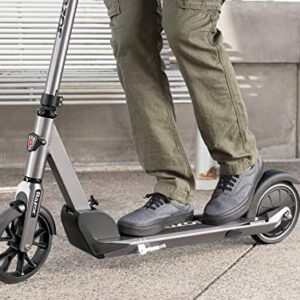 Razor E Prime Adult Electric Scooter - Up to 15 mph, 8" Airless Flat-free Tires, Rear Wheel Drive, 250W Brushless Hub Motor, Lightweight Aluminum Frame, Anti-Rattle System, Foldable