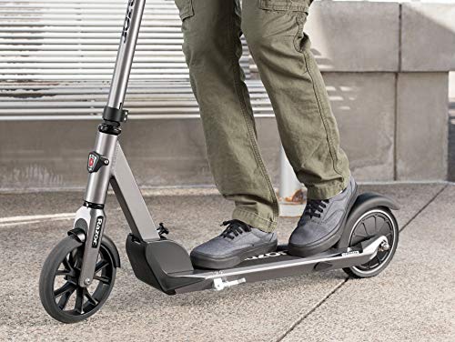 Razor E Prime Adult Electric Scooter - Up to 15 mph, 8" Airless Flat-free Tires, Rear Wheel Drive, 250W Brushless Hub Motor, Lightweight Aluminum Frame, Anti-Rattle System, Foldable