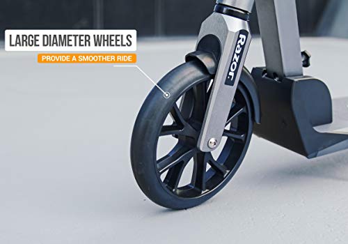 Razor E Prime Adult Electric Scooter - Up to 15 mph, 8" Airless Flat-free Tires, Rear Wheel Drive, 250W Brushless Hub Motor, Lightweight Aluminum Frame, Anti-Rattle System, Foldable