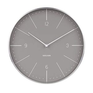 karlsson, wall clock, steel, grry, one size