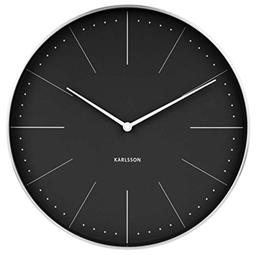 Karlsson, Wall Clock, Steel, Black, One Size