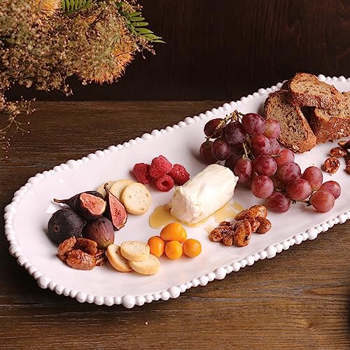 Beatriz Ball Alegria Melamine Oval Tray, Large, White