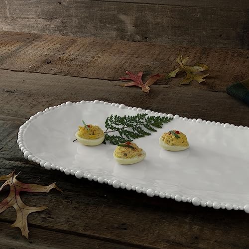 Beatriz Ball Alegria Melamine Oval Tray, Large, White