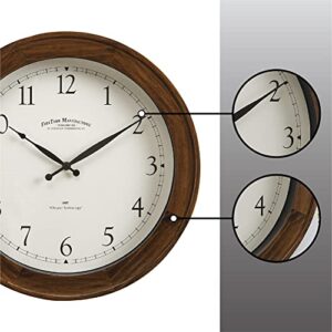 FirsTime & Co.® Walnut Garrison Wall Clock, American Crafted, Walnut Wood, 16 x 2 x 16,