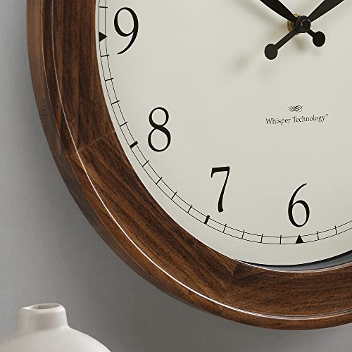 FirsTime & Co.® Walnut Garrison Wall Clock, American Crafted, Walnut Wood, 16 x 2 x 16,