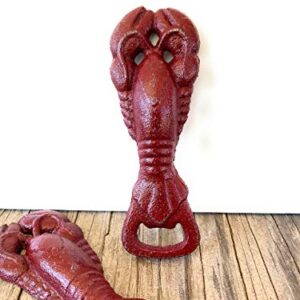 Rustic Lobster Handheld Bottle Opener – Unique Men’s Stocking Stuffer – Cajun Crawfish Barware – Man Cave Novelty Gift